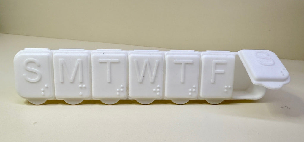 7 days Pill Box with Braille – VisAbility Ltd - Living Aids