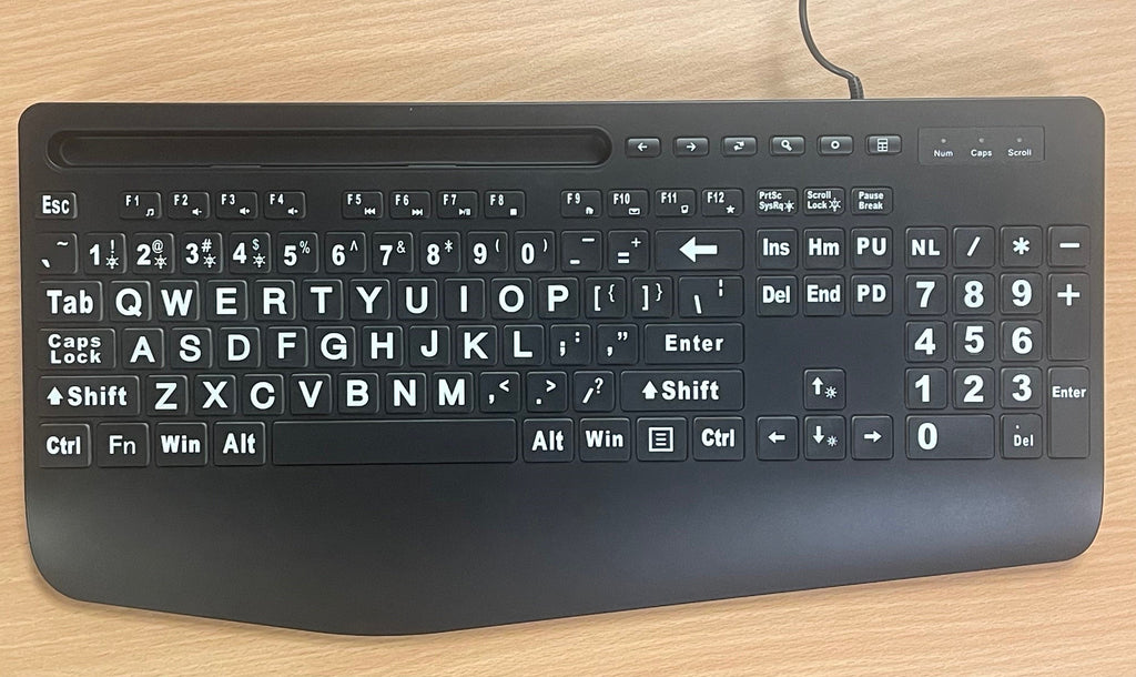 Large Print Backlit Keyboard – VisAbility Ltd - Living Aids